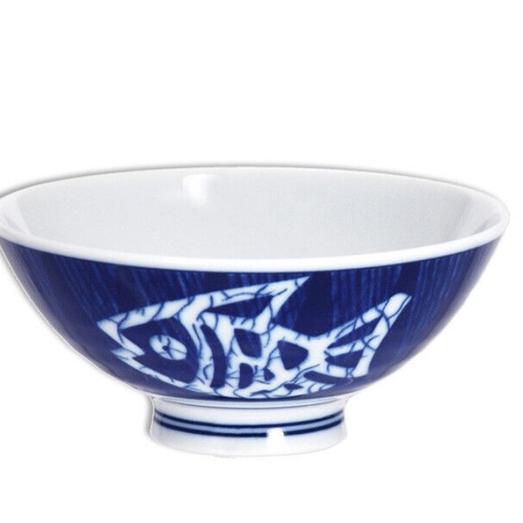 Dining | Vintage Japanese Blue And White Porcelain Rice Bowls Set Of 4 ...